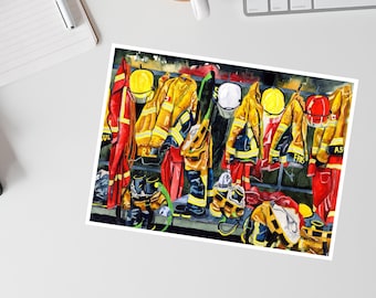 Personalized Firefighter Card, Fire Department Gift, Fireman Employee ...