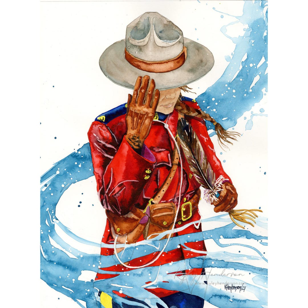 Rcmp Print: "resilience" Watercolor Painting of a Female Indigenous ...