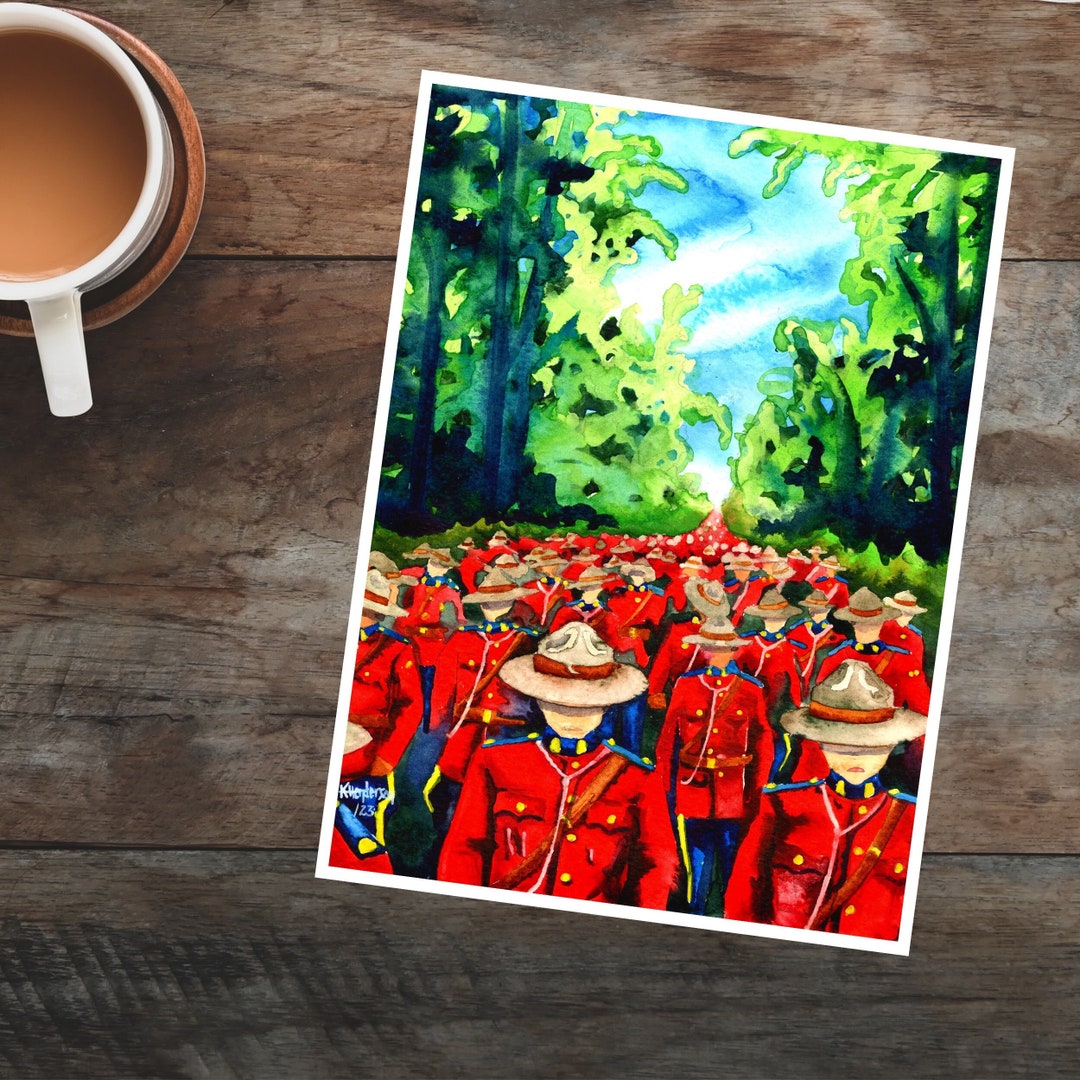 Rcmp Card: scarlet Grove, Watercolor Painting of Officer Rick O'brien's ...