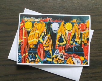 Personalized Firefighter Card Fire Department Gift Fireman - Etsy