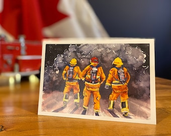 Personalized Firefighter Card, Fire Department Gift, Fireman Employee ...