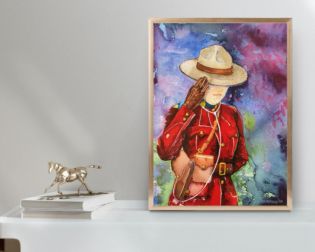 Rcmp Print: "written in the Stars" Watercolor Painting of a Female ...