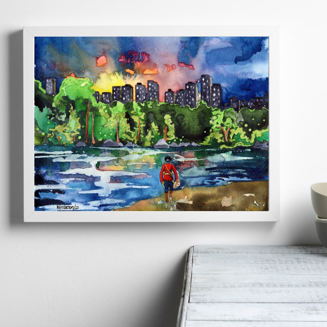 Rcmp Print: "a Beautiful Moment" Watercolor Print of a Female Police ...