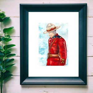 RCMP Watercolor Print: Remembrance Day Poppy Art - Etsy