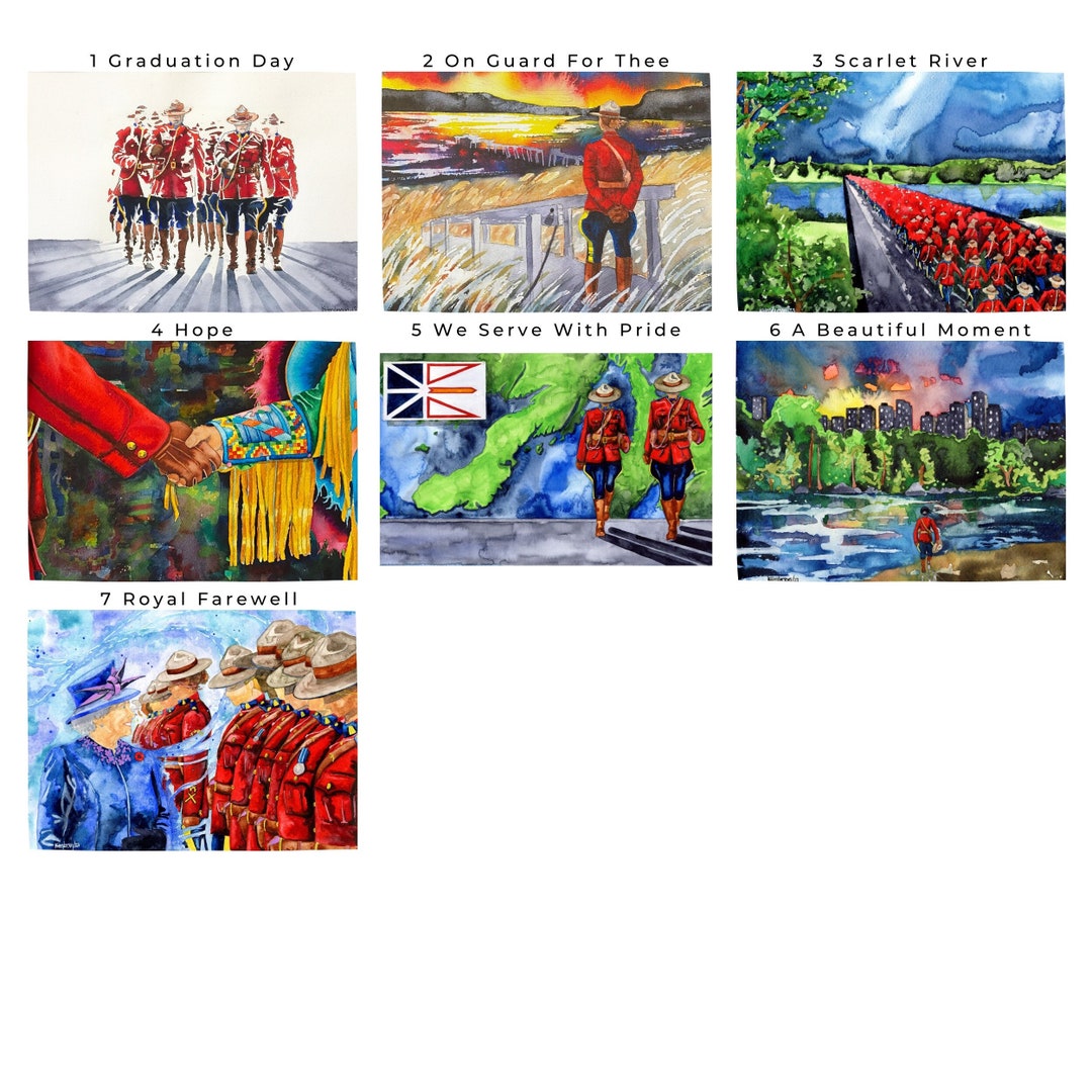 Rcmp 17 Designs Card Pack: Appreciation Gift for RCMP Officers, Build ...