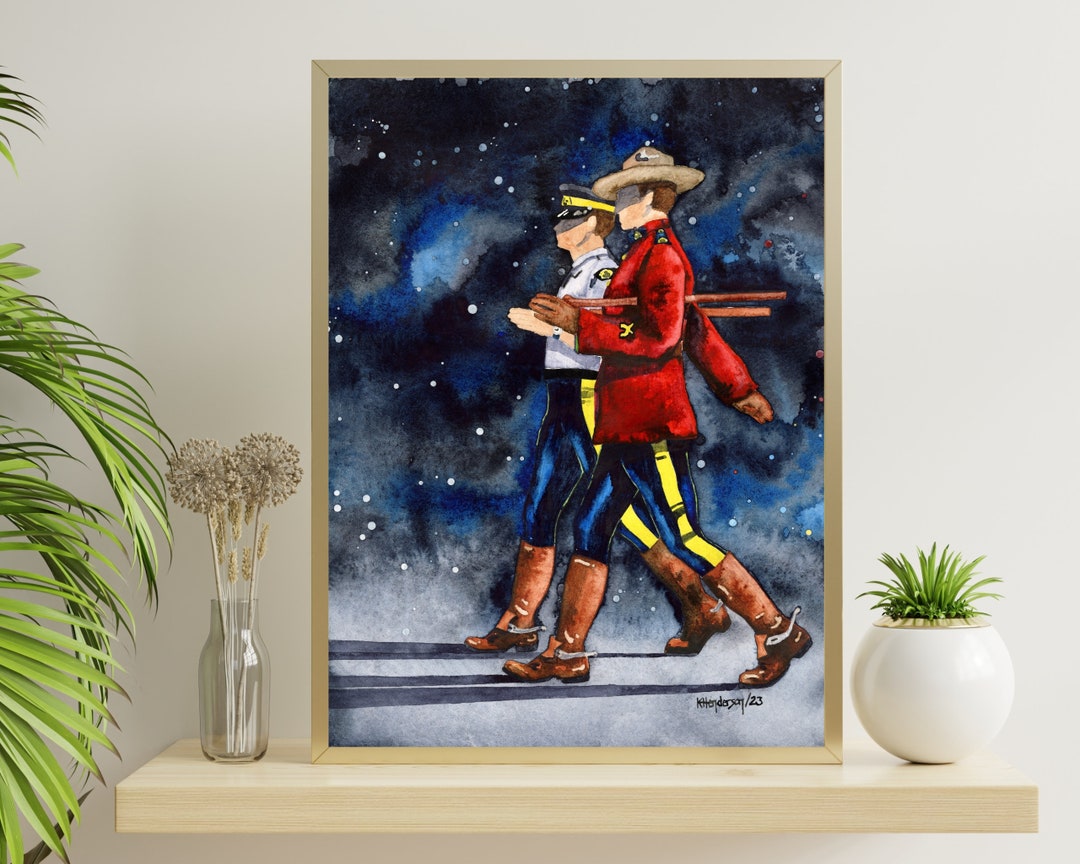 Rcmp Print: "sgt Lewis & Cpl Macham" Watercolor Painting of “the Best ...