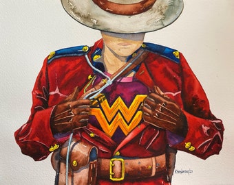 Woman in Rcmp Art - Etsy