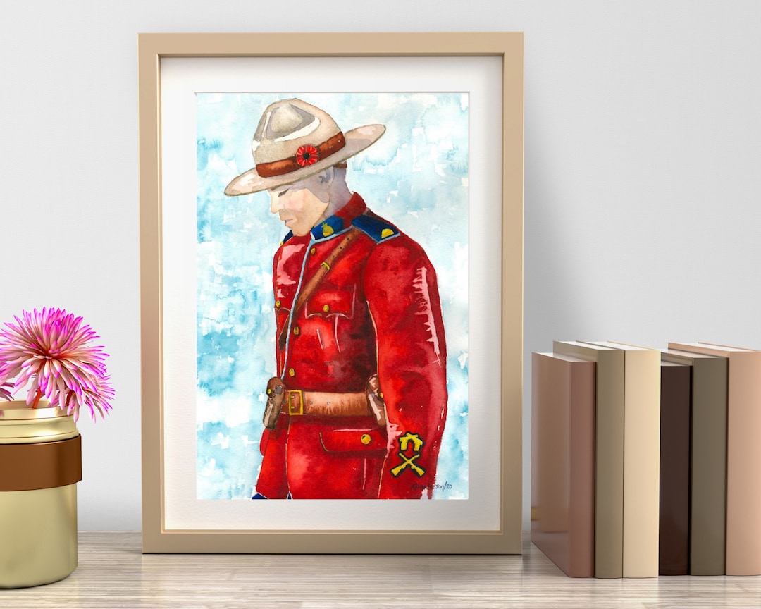 Rcmp Print: "memories" Watercolor Painting of a Male Police Officer ...