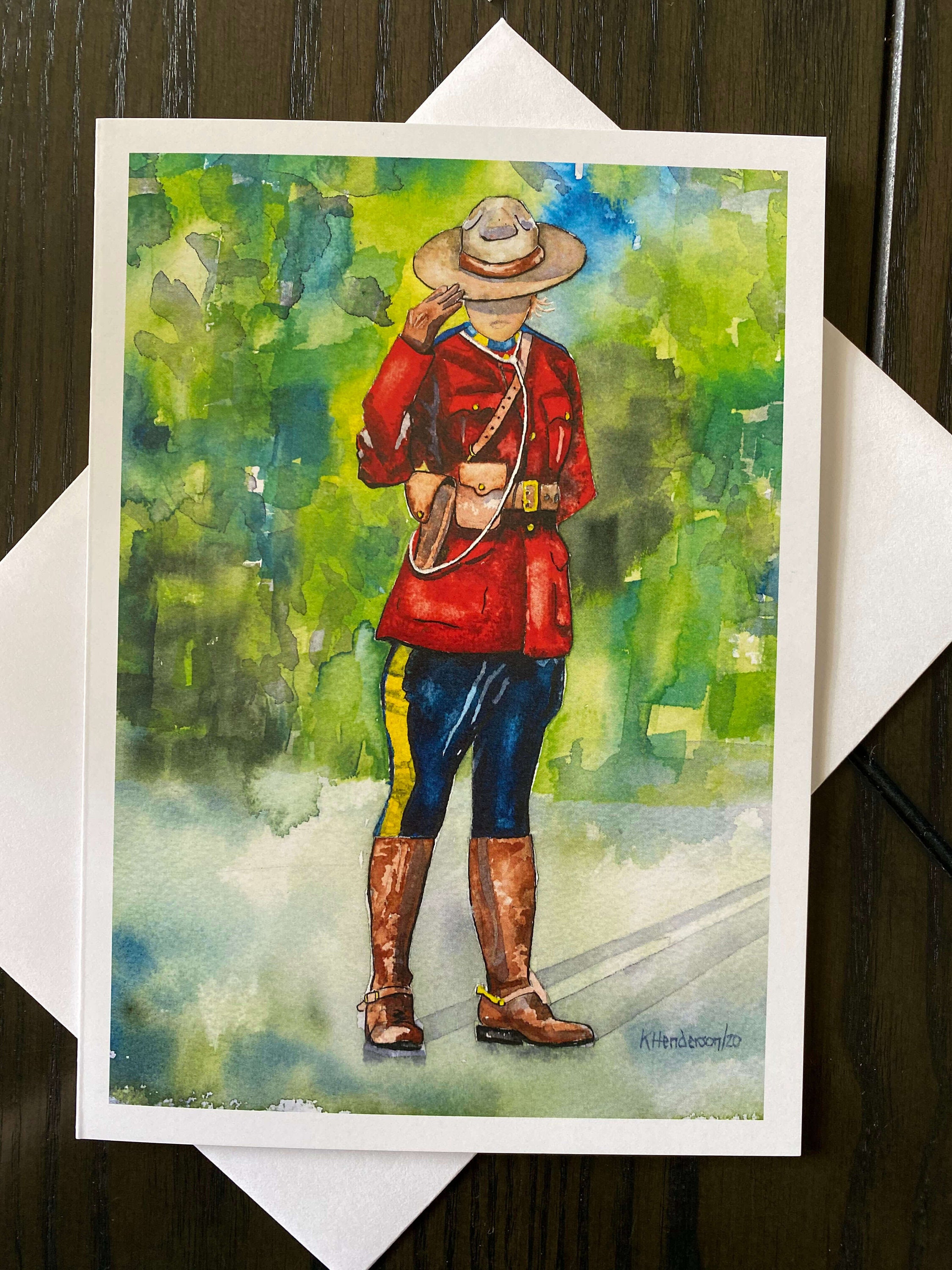 RCMP Greeting Card With Female Officer in Stetson Uniform. Mix - Etsy