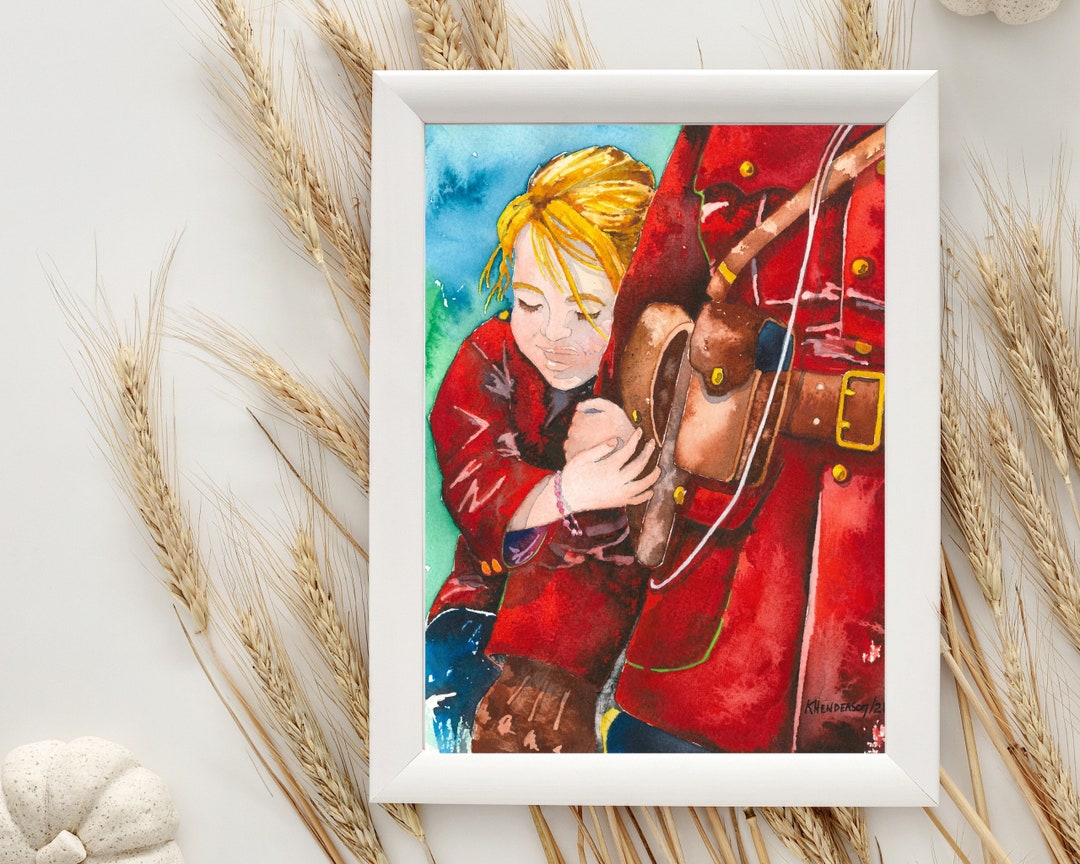 Rcmp Print: "my Love" Watercolor Painting of a Child Hugging a Female ...