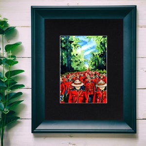 Rcmp Print: "scarlet Grove" 8 X 10" Watercolor Painting of an Rcmp ...