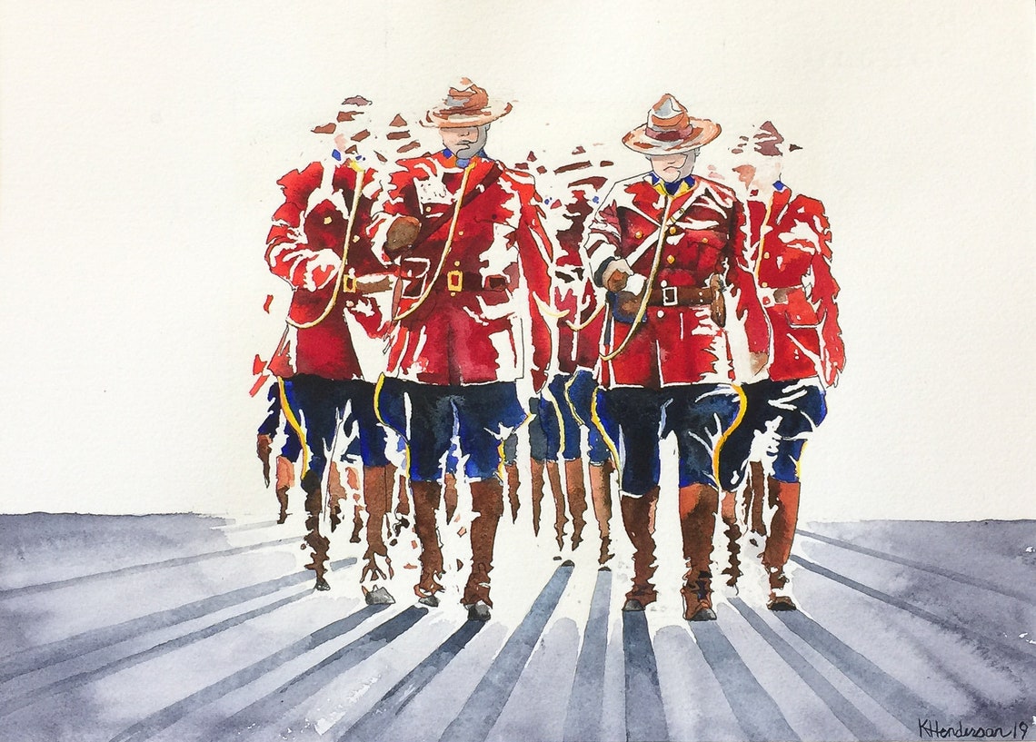 RCMP Art Print Mounties Police Graduation Day Royal | Etsy
