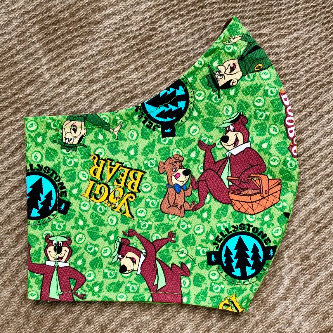 Yogi Bear fabric face mask for adults | Etsy