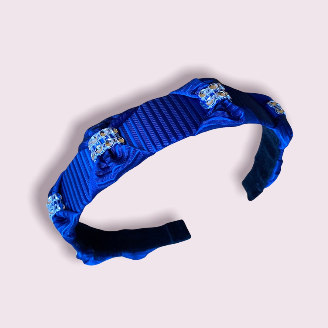 Blue Royal Headband for All Occasions - Sophisticated & Handmade ...