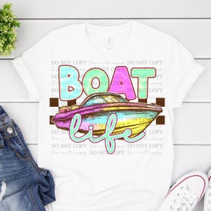 Boat Life Summer Lake Print / DTF Print/ Sublimation Print/direct to ...