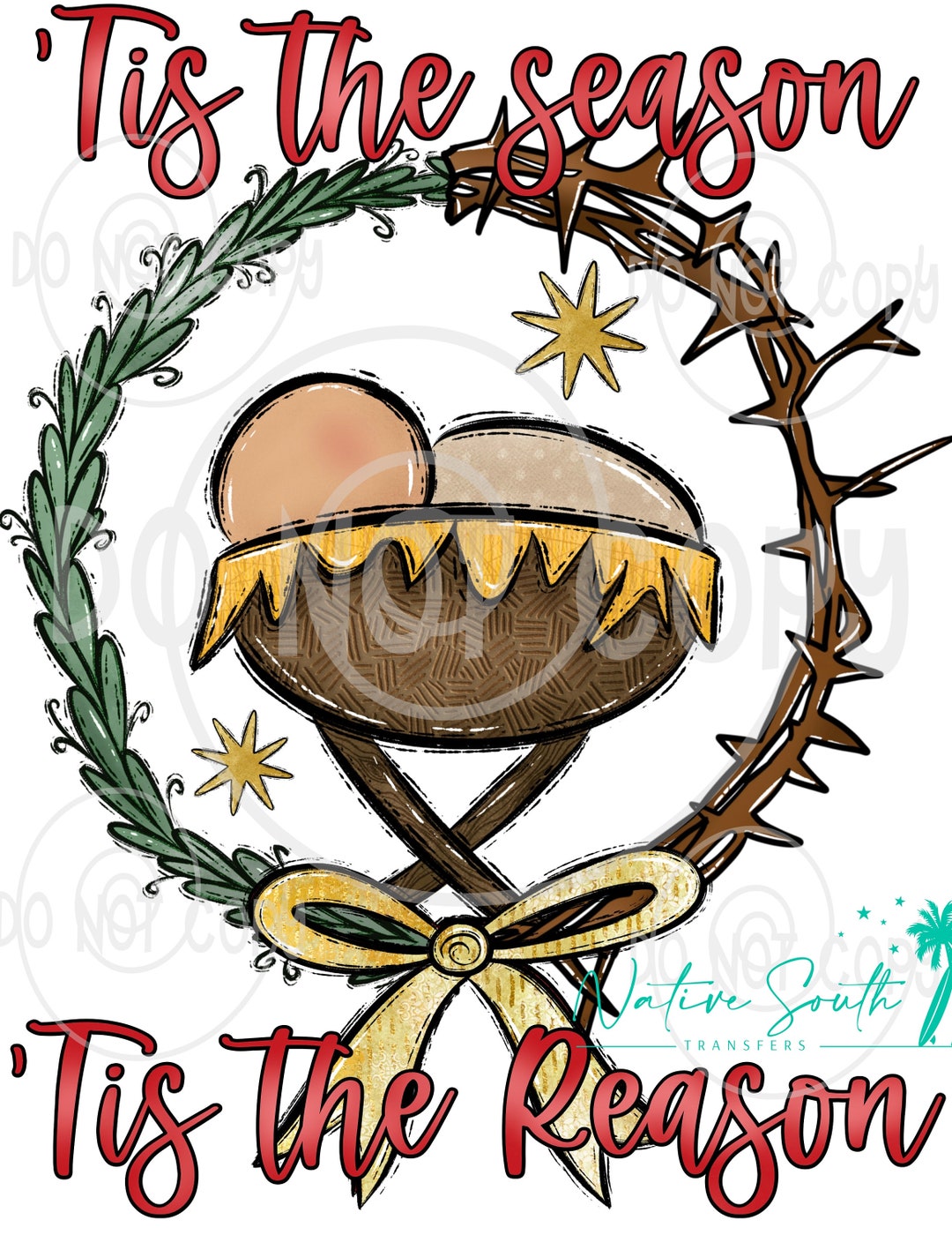 Tis the Season Tis the Reason Print / Christmas Print/ Sublimation ...