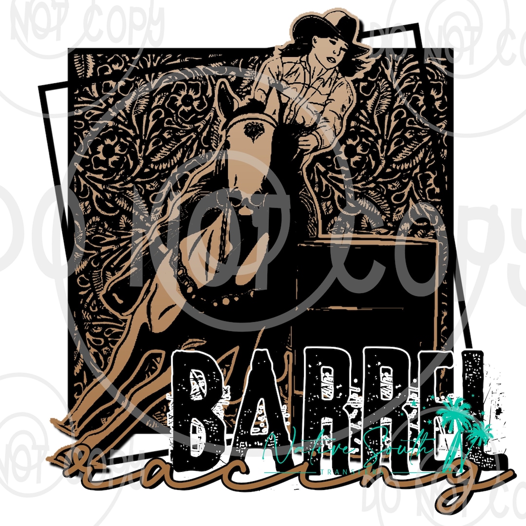 Barrel Racing Print/rodeo Country Print/sublimation Print/diy ...