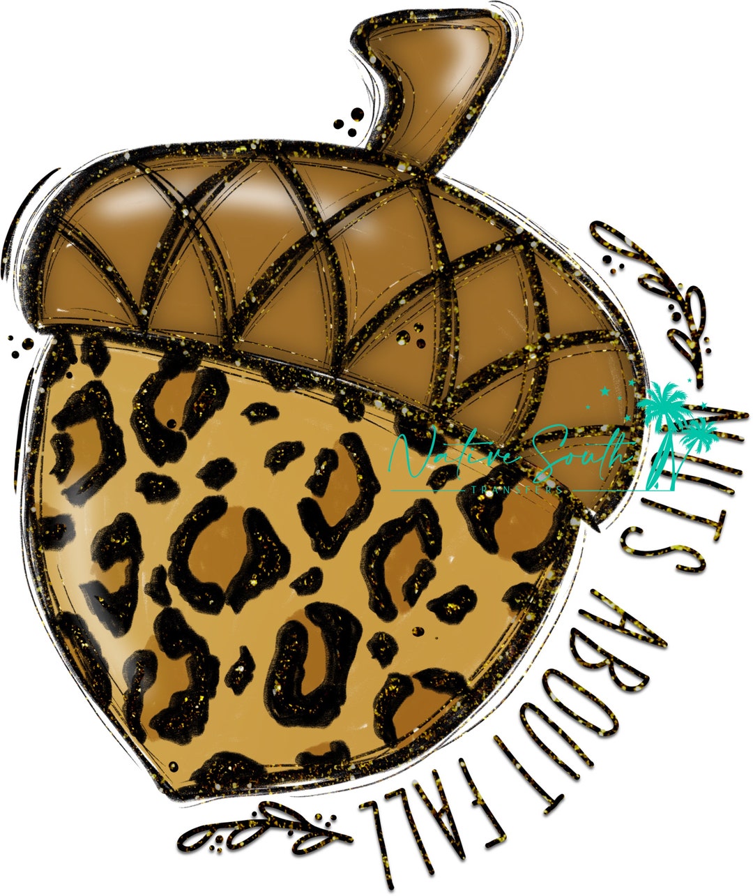 Nuts About Fall Leopard Acorn / Fall Print/ Sublimation - Etsy