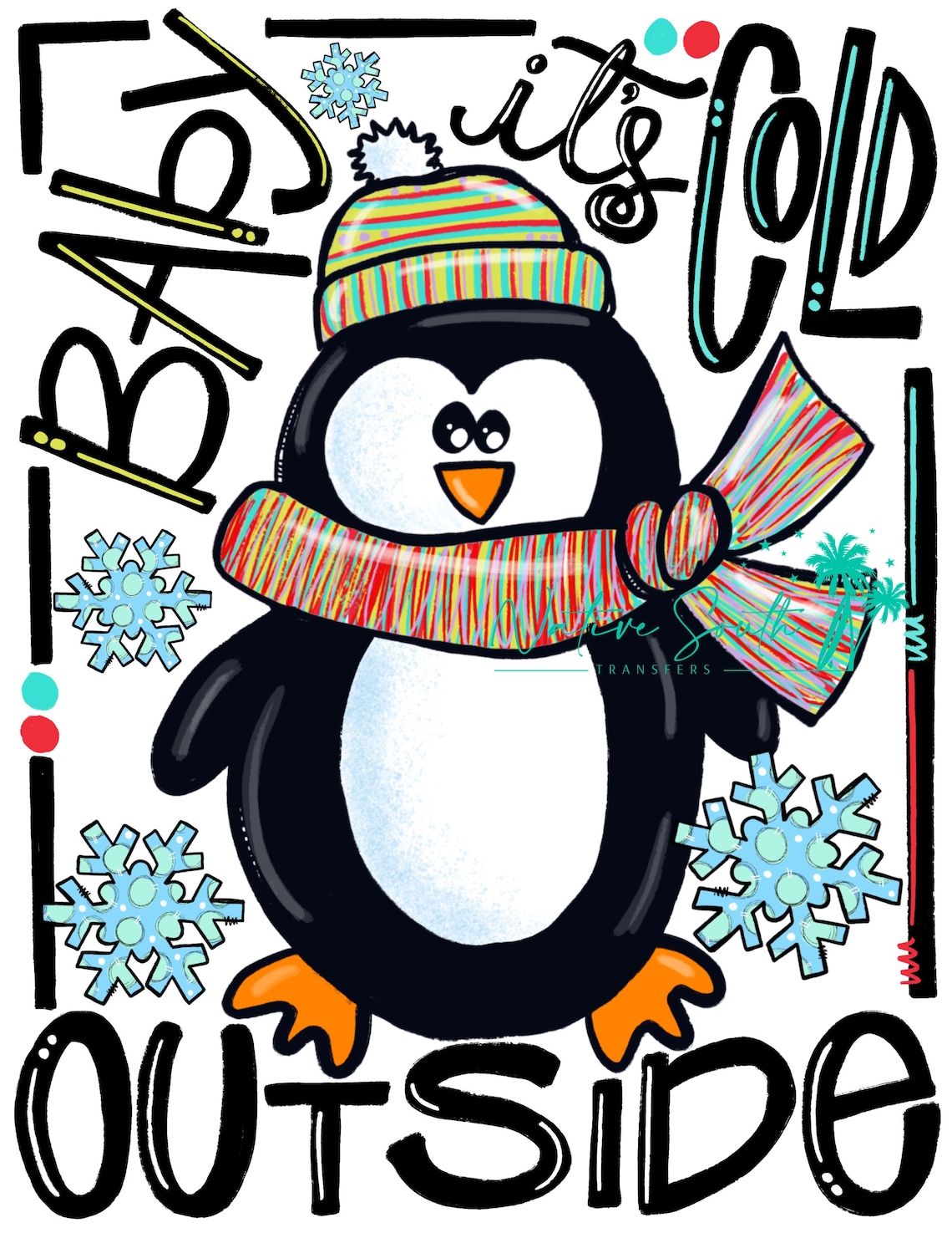 Baby It Cold Outside Penguin Print / Christmas Print/ - Etsy