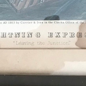 Authentic - the "lightning Express" Trains. "leaving the Junction ...