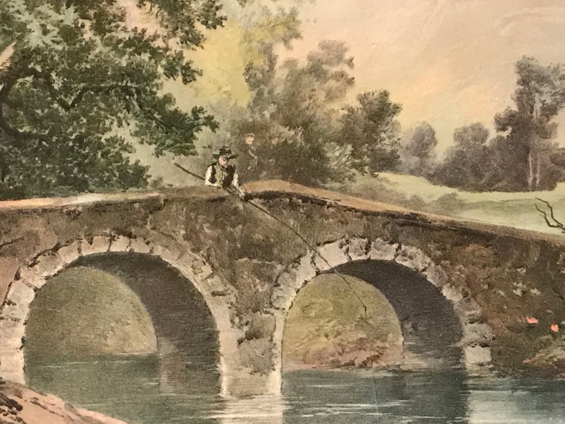 The Old Stone Bridge T23 Antique Chromolithograph 281 - Etsy
