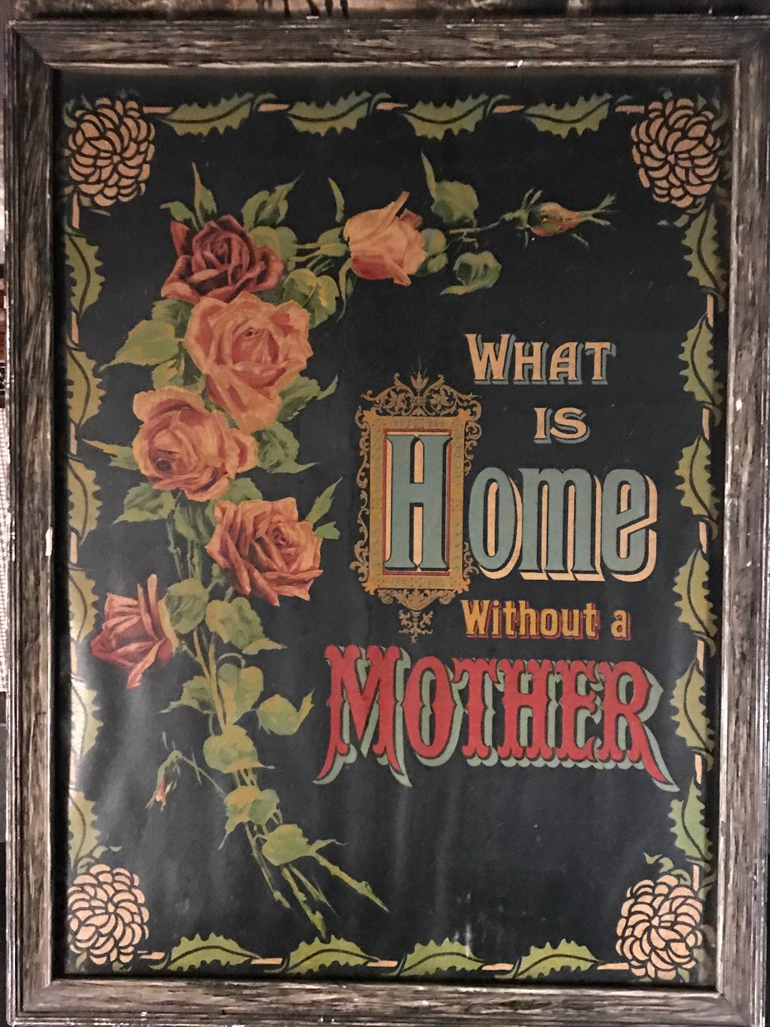 What is Home Without a Mother - Victorian Antique Chromolithograph - Etsy