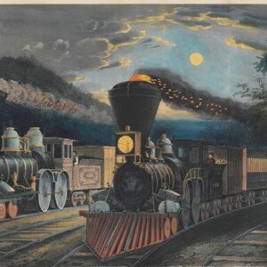 Authentic - the "lightning Express" Trains. "leaving the Junction ...