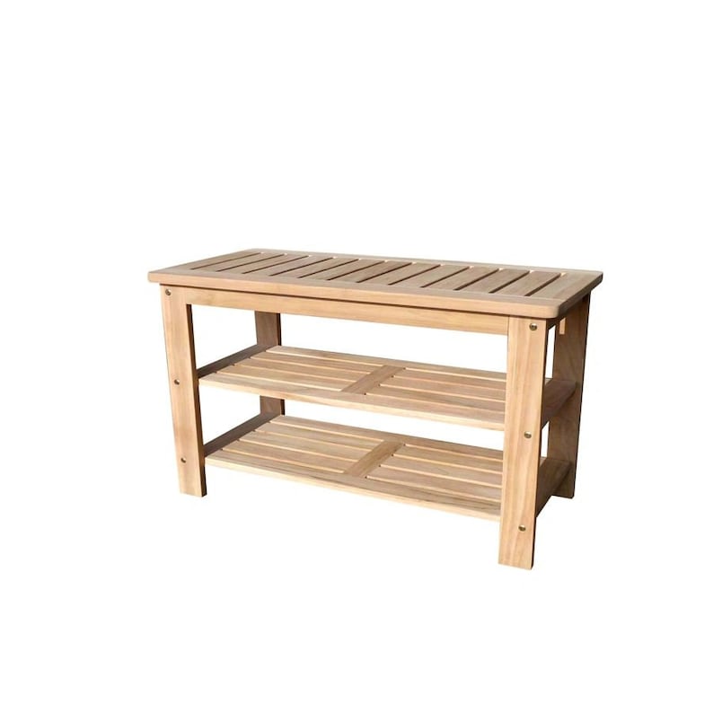 Teak Outdoor Shoe Bench - Etsy