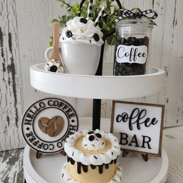 Coffee Tiered Tray Decor - Etsy