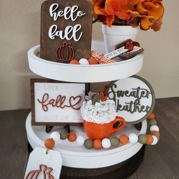 Fall Tiered Tray Decor - Etsy