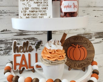 Fall Tier Tray Decor Tiered Tray Decor Bundle Thanksgiving Tiered Tray ...