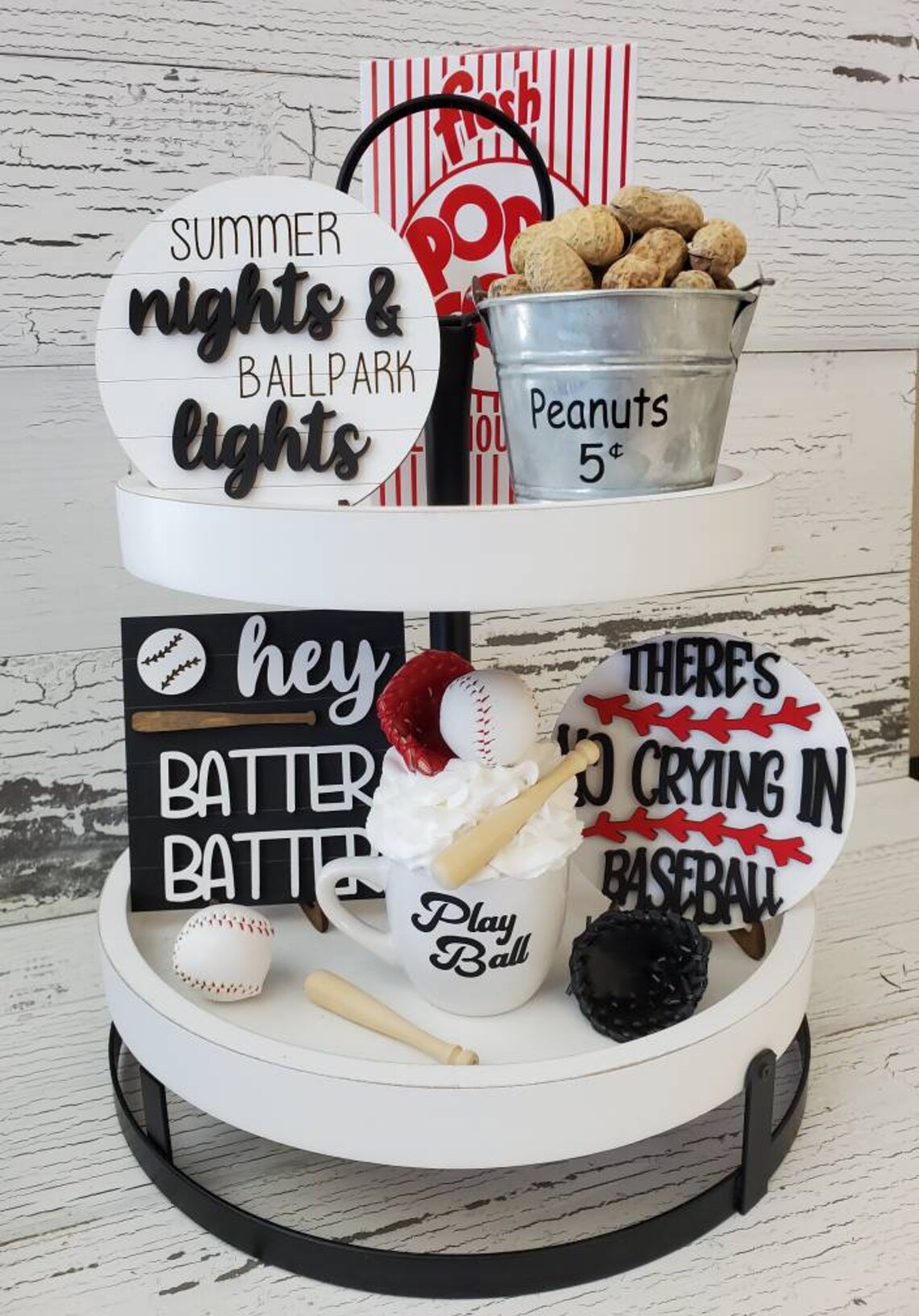 Baseball Tiered Tray Decor | Etsy