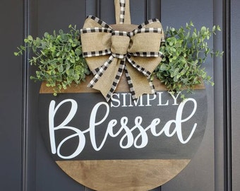 Blessed Door Wreath | Etsy