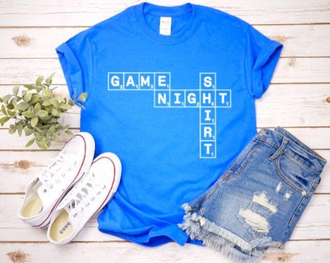 Game Night T-shirt Sweatshirt Tank Top Scrabble Board Games Shirt Game ...
