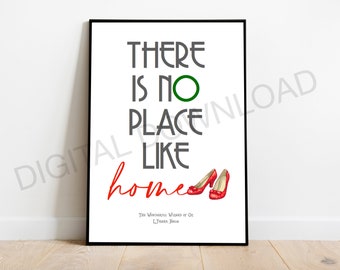 There's No Place Like Home Art - 8x10 Instant Printable Download File ...
