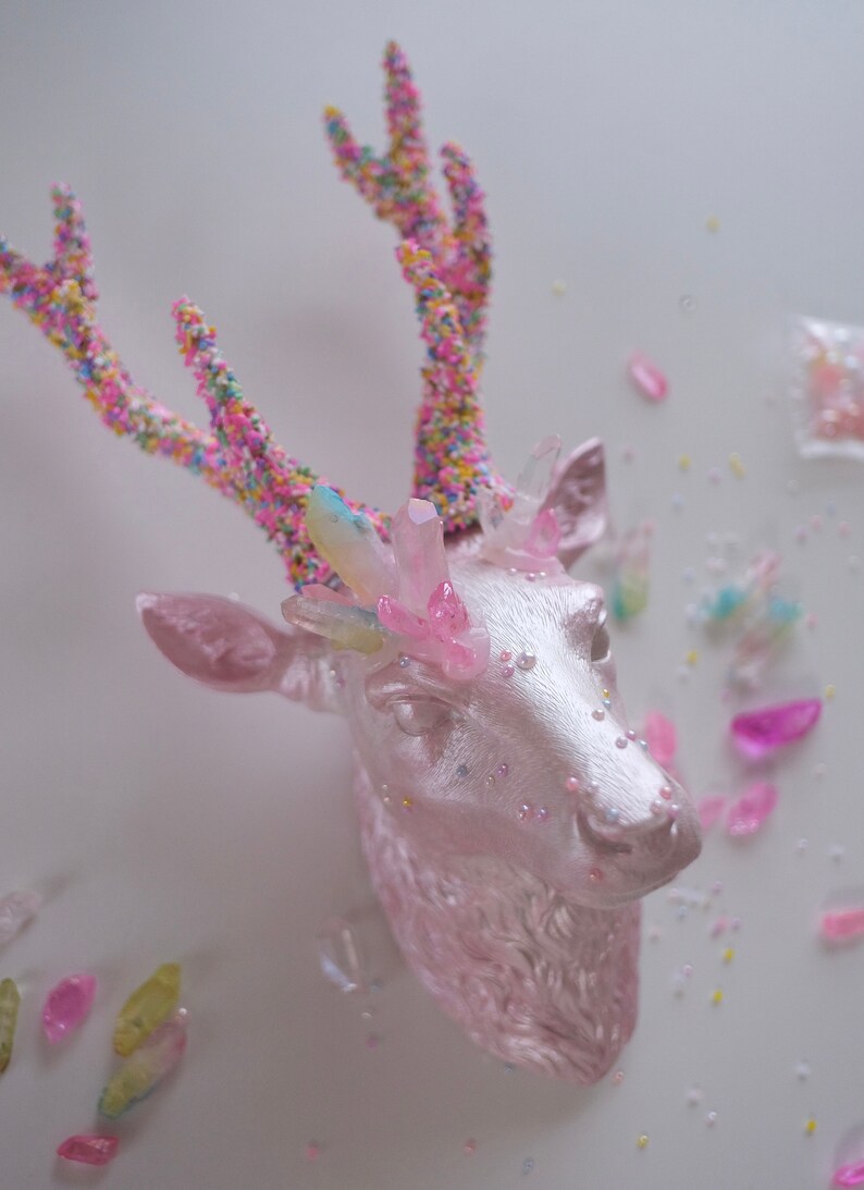 SOLD OUT 'pink Candy Deer' (can Be Repeated to Order) - Etsy