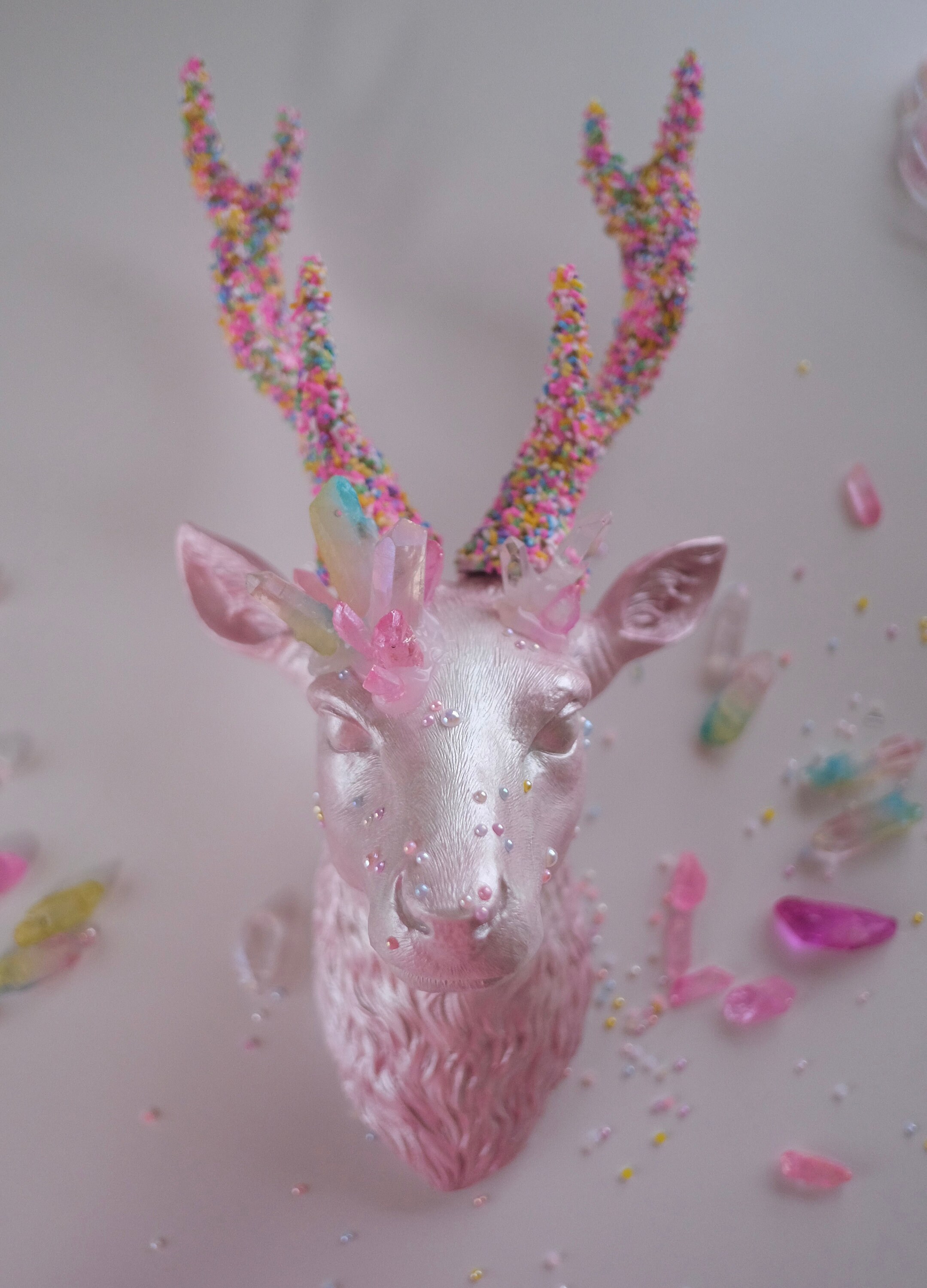 SOLD OUT 'pink Candy Deer' (can Be Repeated to Order) - Etsy