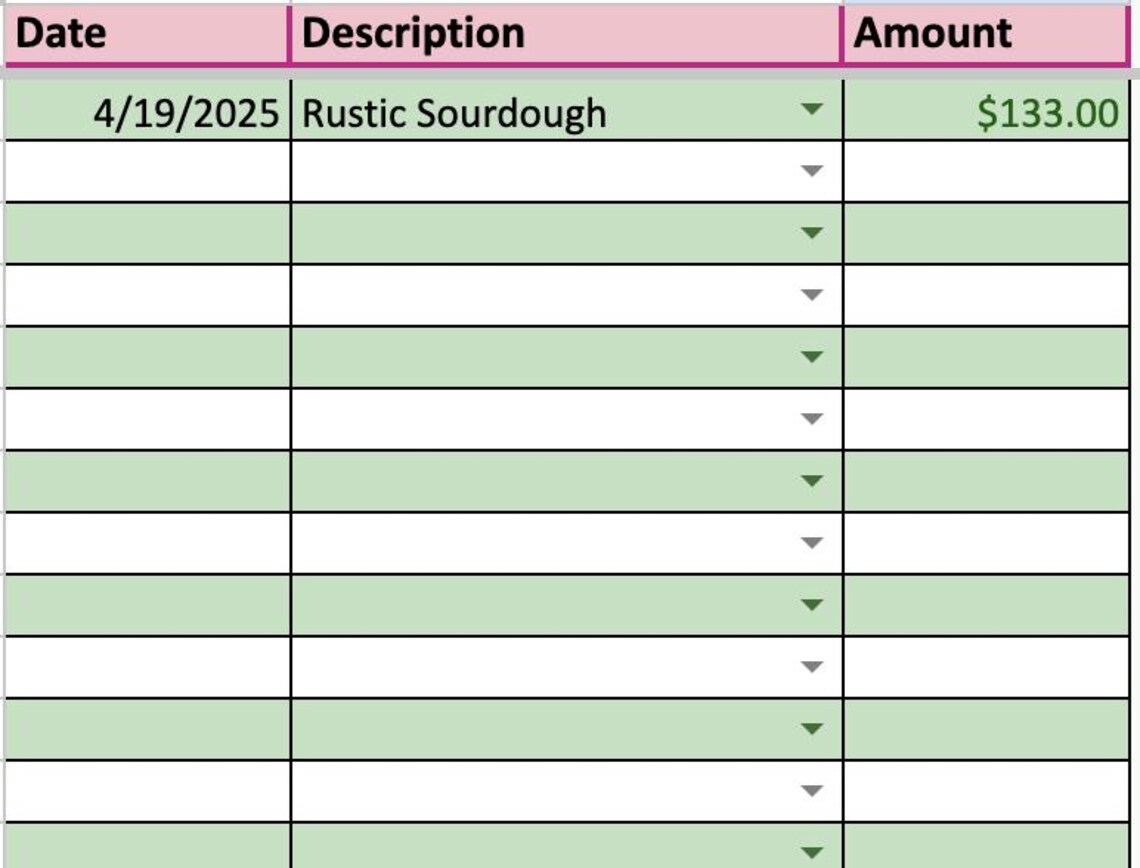 2025 Bakery Income Expense Spreadsheet for Cottage Bakers – Instant ...