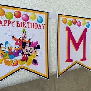 Disney Birthday Banner | Disney Decoration | Disney Banner | Disney ...