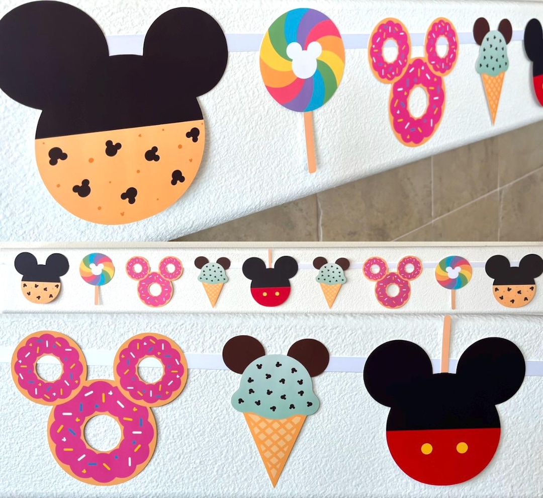 Disney Inspired Snack Banner / Disney Snacks / Disney Food / Mickey and ...
