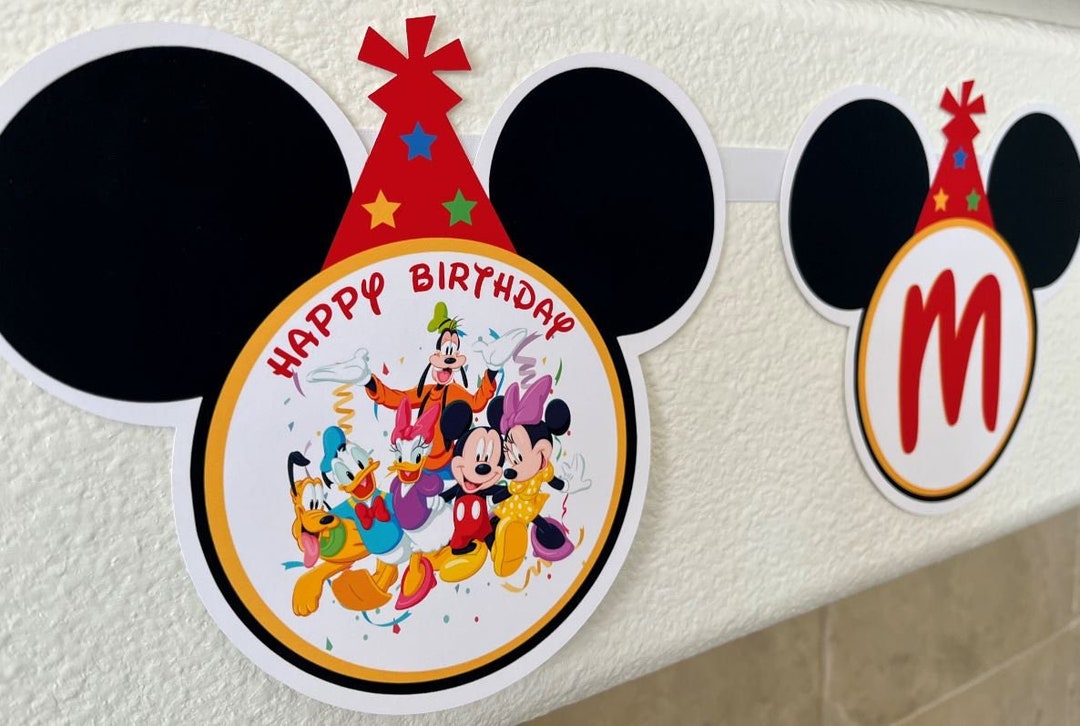 Disney Birthday Banner | Disney Decoration | Disney Banner | Disney ...