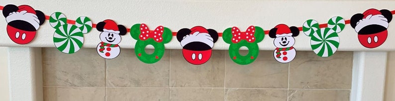 Disney Holiday Banner Mickey Christmas Decoration Disney - Etsy