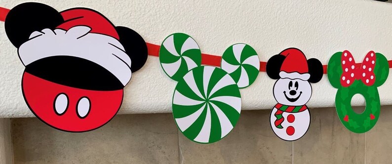 Disney Holiday Banner | Mickey Christmas Decoration | Disney Christmas ...