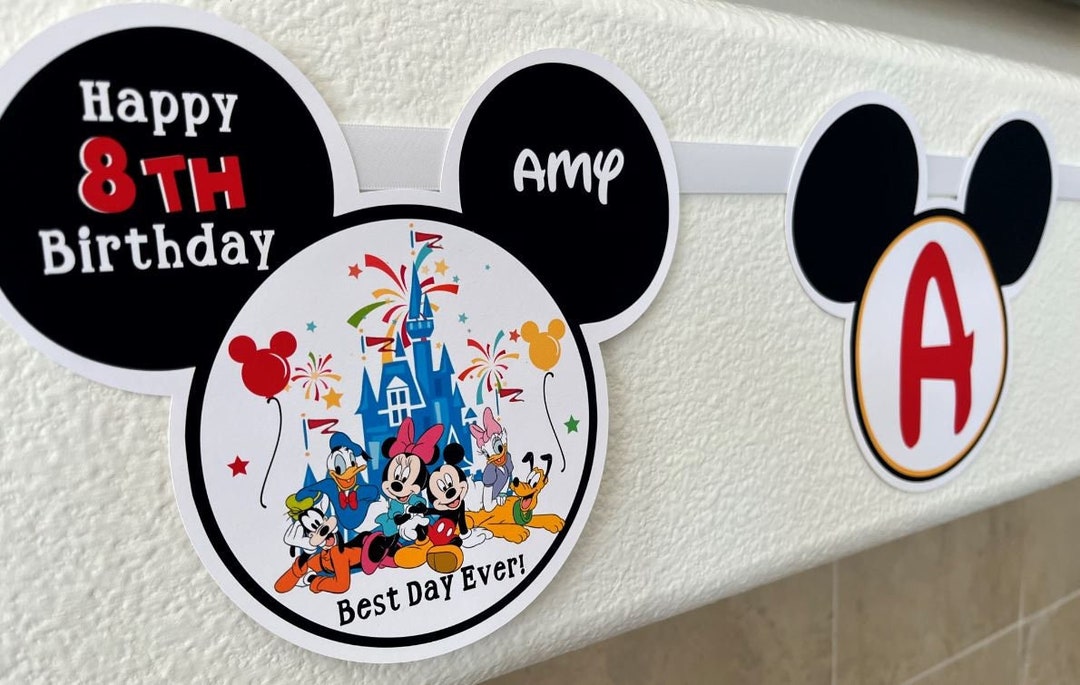 Disney Birthday Banner | Disney Decoration | Disney Banner | Disney ...