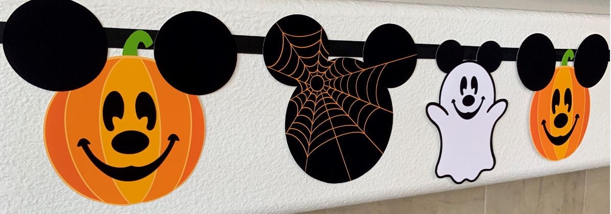 Disney Inspired Halloween Banner | Disney Banner L Halloween Decoration ...