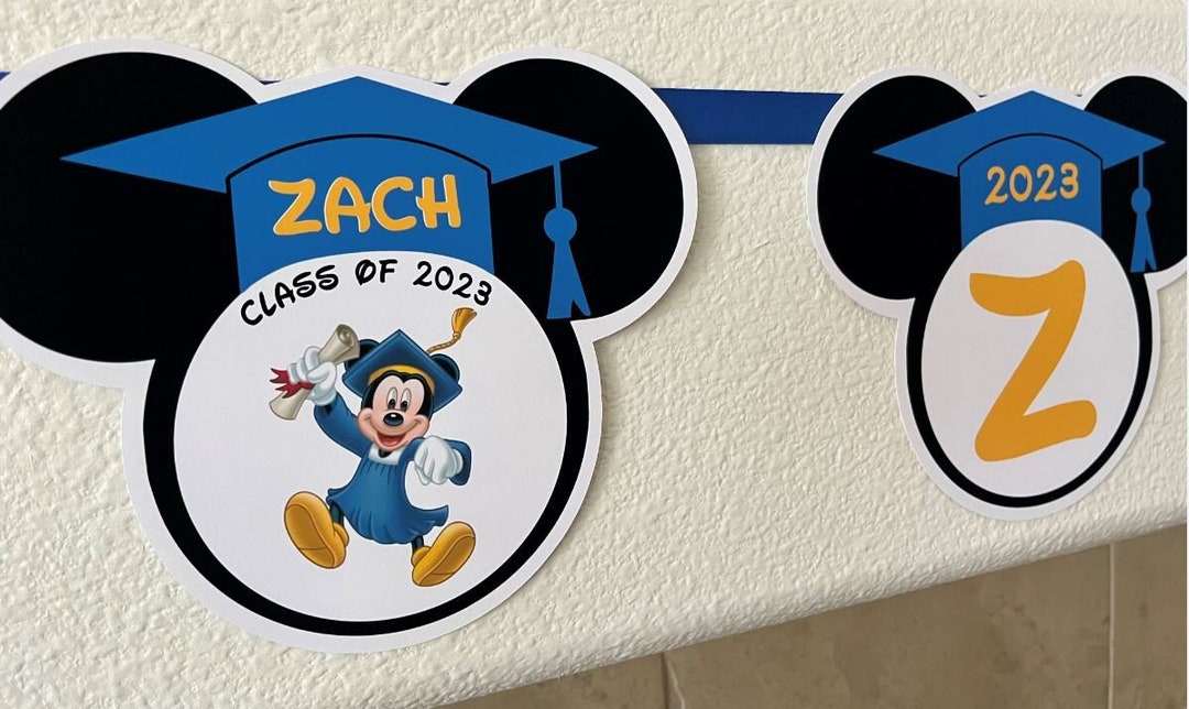 Disney Graduation Banner Graduation Disney Decoration Disney Banner ...