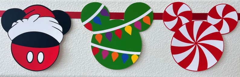 Disney Holiday Banner Mickey Christmas Decoration Disney - Etsy
