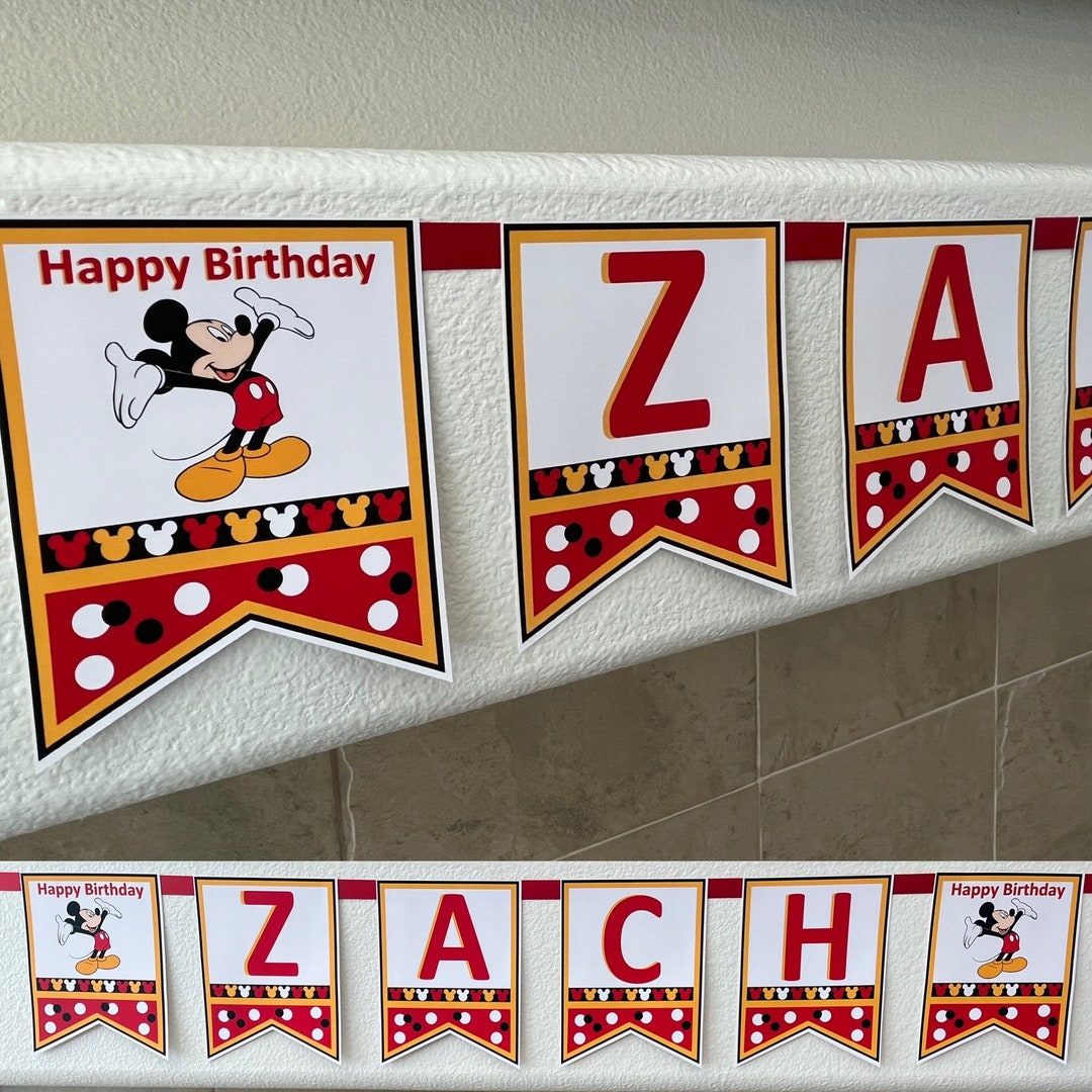 Disney Birthday Banner | Disney Decoration | Disney Banner | Disney ...