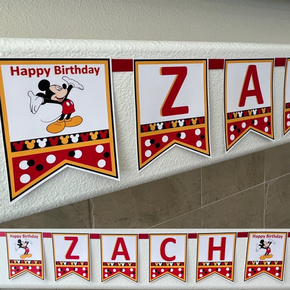Disney Birthday Banner Disney Decoration Disney Banner | Etsy
