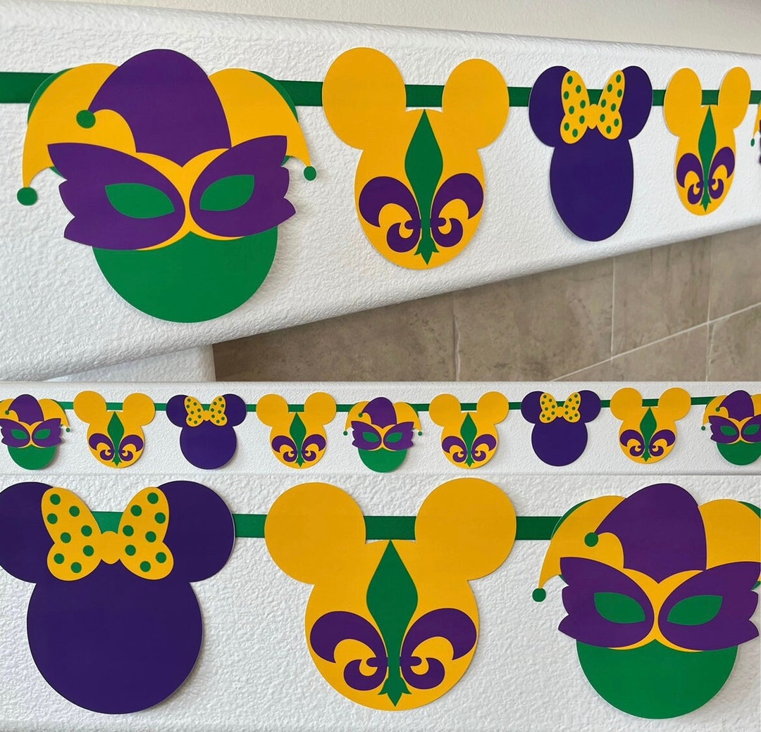 Disney Mardi Gras Banner | Mardi Gras Decoration | Disney Banner ...